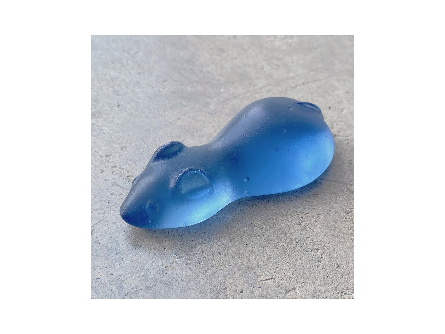 Cast Glass Sugar Mice - Steel Blue – Little River Gallery